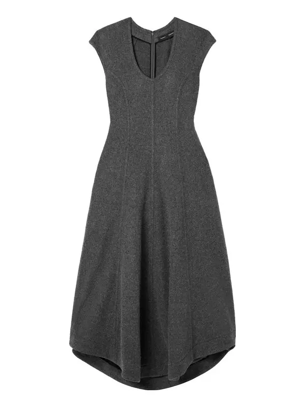 Proenza Schouler Delilah Paneled Midi Dress - Gray