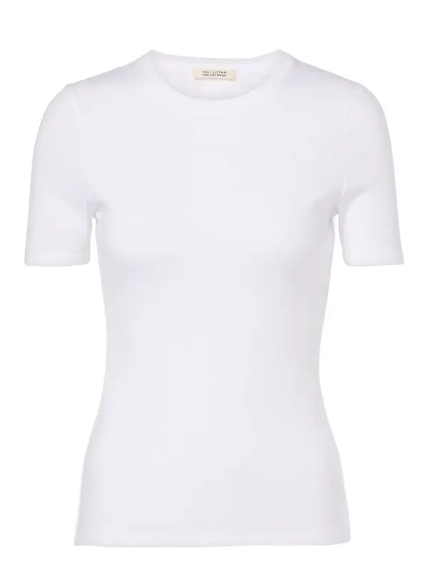 NILI LOTAN Elin Cotton Jersey T-shirt - White