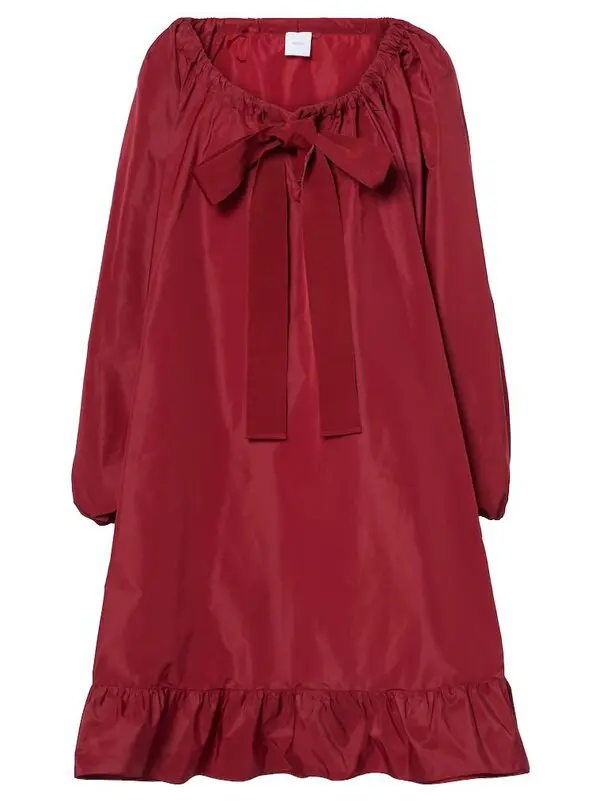 PATOU Frilled Ruffled Midi Dress - Red