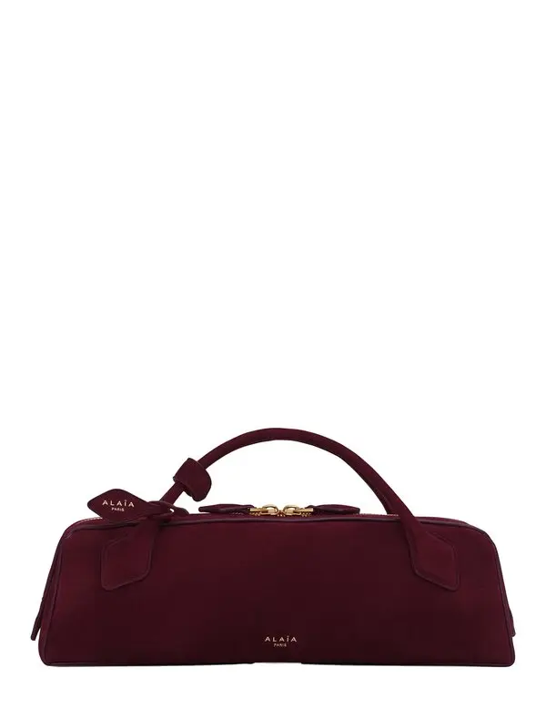 Alaïa Le Teckel Suede Top-handle Bag - Red
