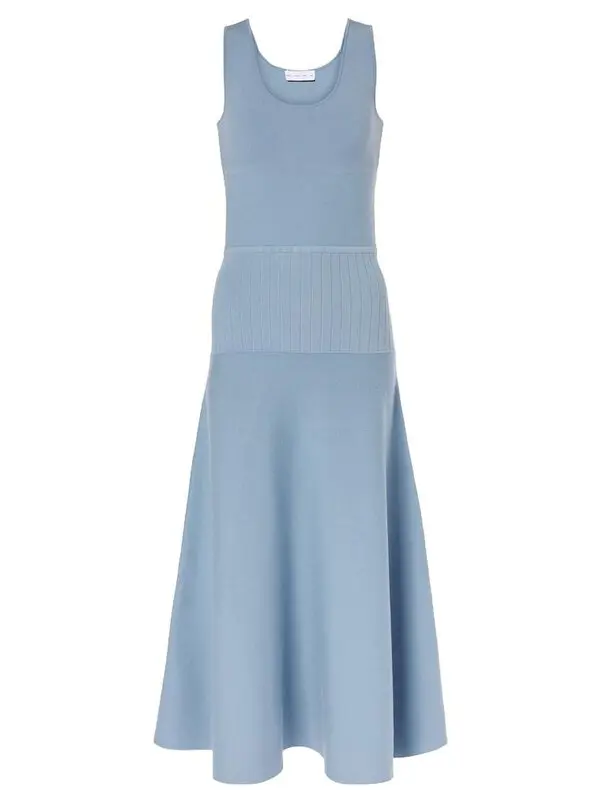 Proenza Schouler White Label Lucia Knitted Midi Dress - Blue