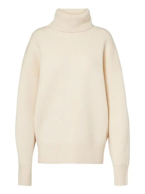 TOTEME Wool And Cashmere-blend Turtleneck Sweater - White