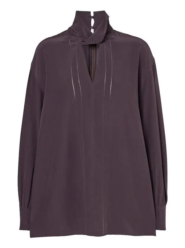 JOSEPH Rivoli Silk Crepe De Chine Blouse - Blue