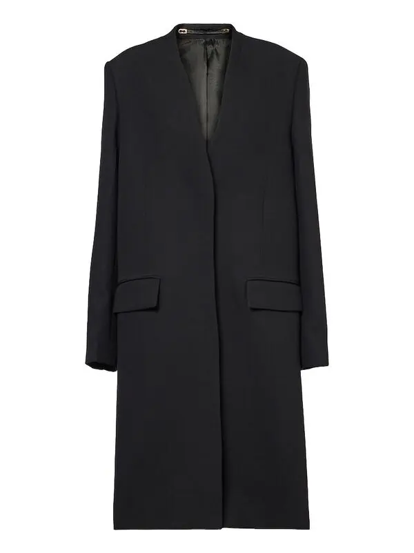 TOTEME Deep Pleated Coat - Black