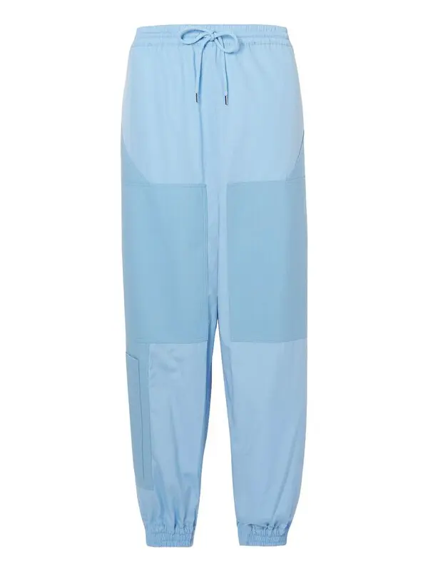 Stella McCartney Kara Paneled Organic Cotton-ripstop And Shell Track Pants - Blue