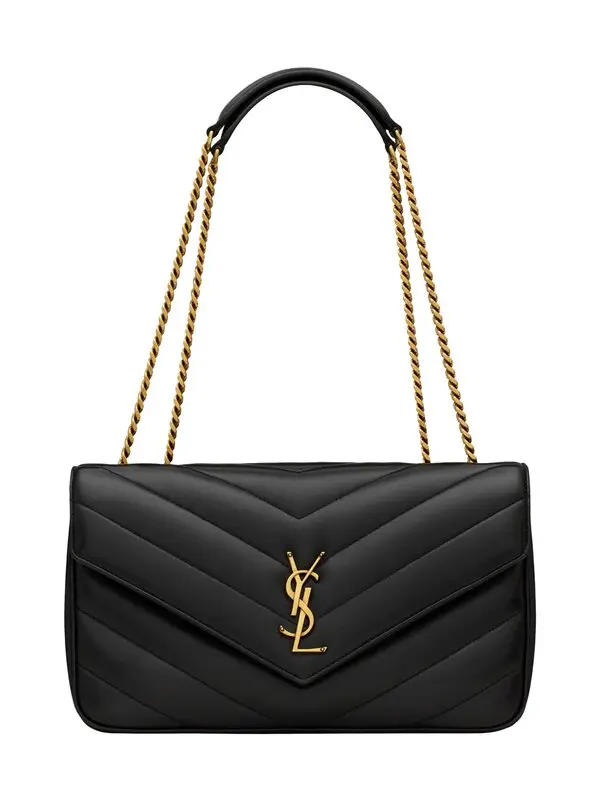 Saint Laurent Medium Loulou Shoulder Bag - Black