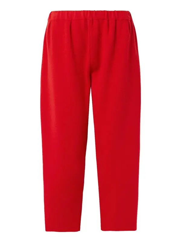 THE ROW Cropped Cashmere Tape Pants - Red