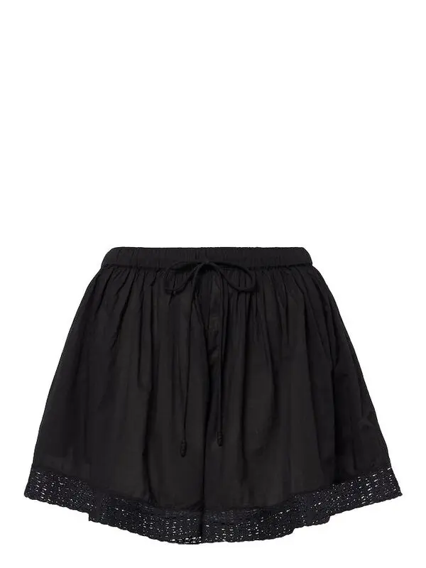 Ulla Johnson Isla Cotton Shorts - Black