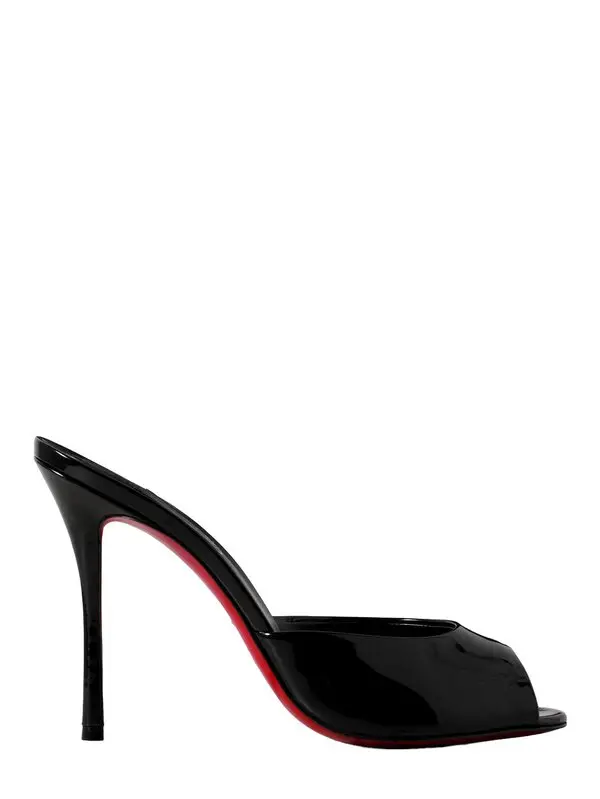CHRISTIAN LOUBOUTIN Patent-leather Mules - Black