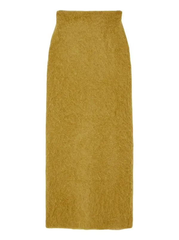 ZANKOV Delphine Brushed-knit Skirt - Brown