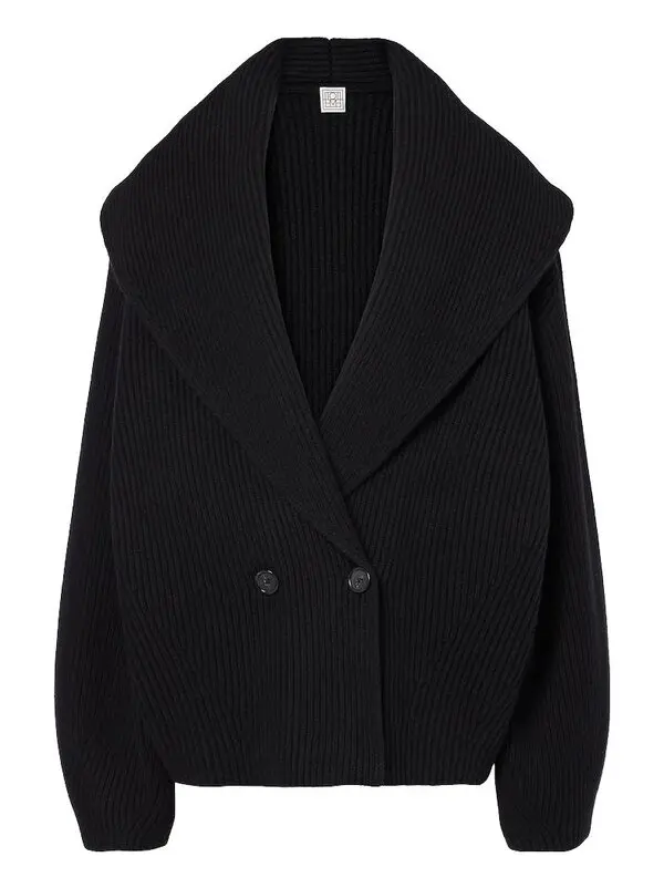 TOTEME Wool-blend Cardigan - Black