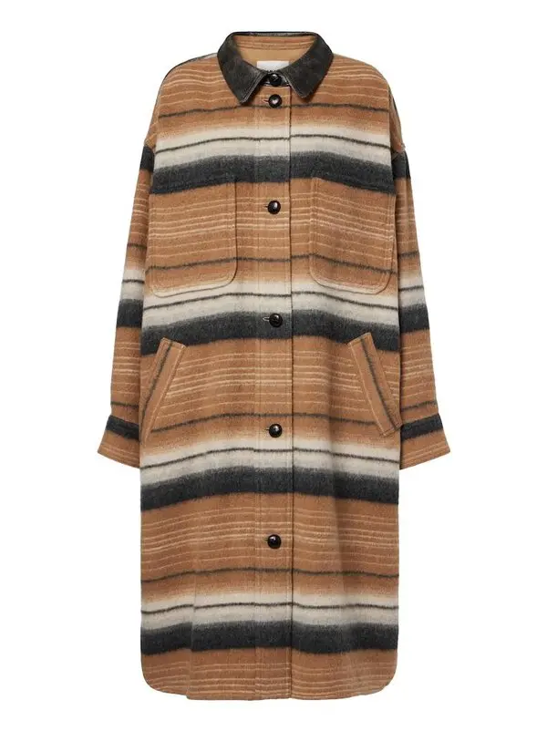 MARANT ETOILE Djilaga Wool-blend Coat - Brown