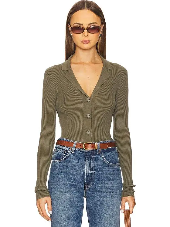 LOVERS AND FRIENDS Meriah Polo Cardigan - Olive