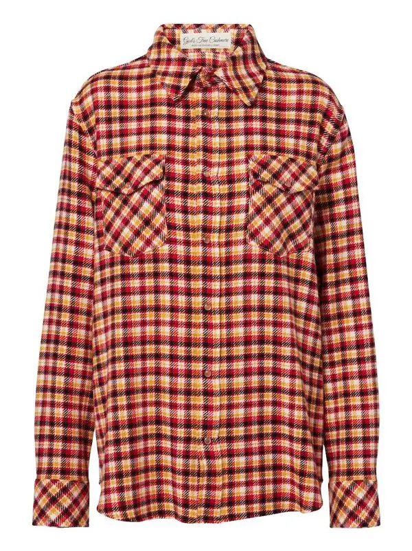 GOD'S TRUE CASHMERE Plaid Cashmere Shirt - Multicoloured
