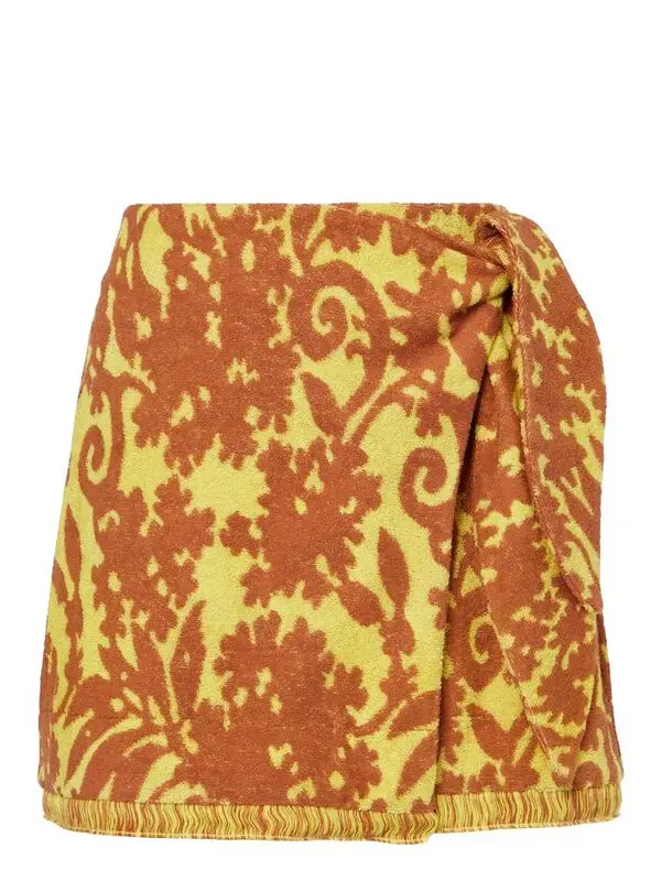 ALEMAIS Amarillo Printed Cotton-blend Wrap Skirt - Multicoloured