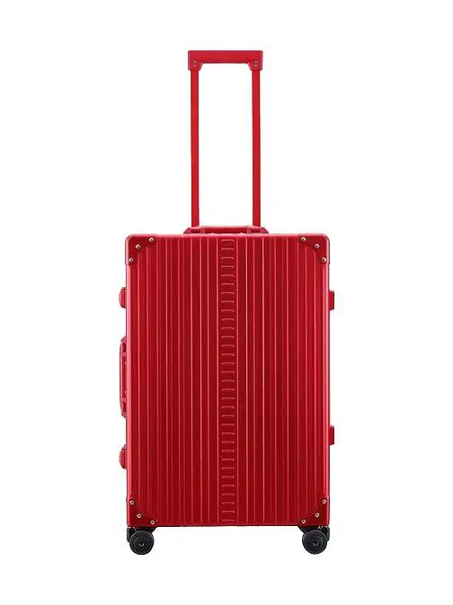 ALEON Traveler Checked 26 Suitcase - Ruby