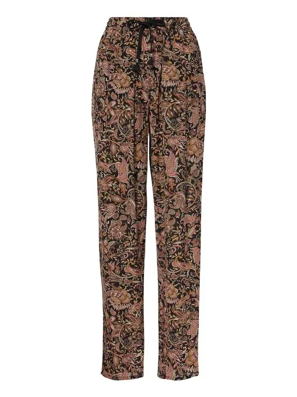 MARANT ETOILE Zahera" Printed Straight Leg Trousers - Multicoloured