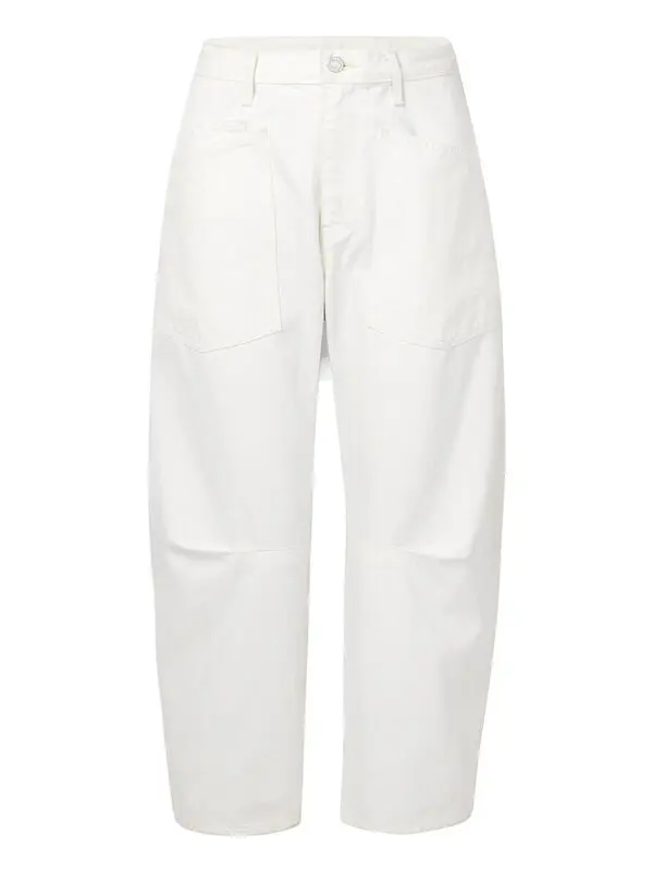 NILI LOTAN Shon Cotton-blend Twill Tapered Pants - Neutrals
