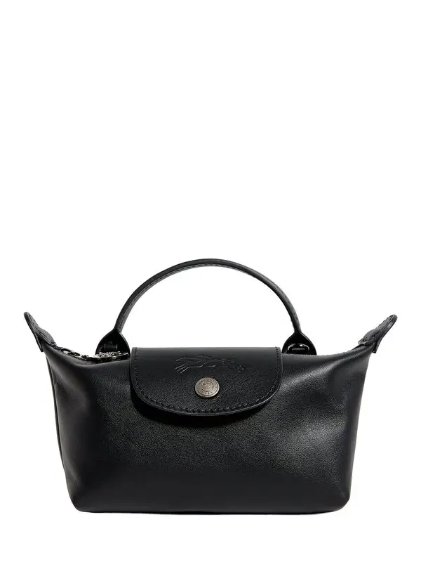 Longchamp Le Pliage Xtra Leather Pouch - Black