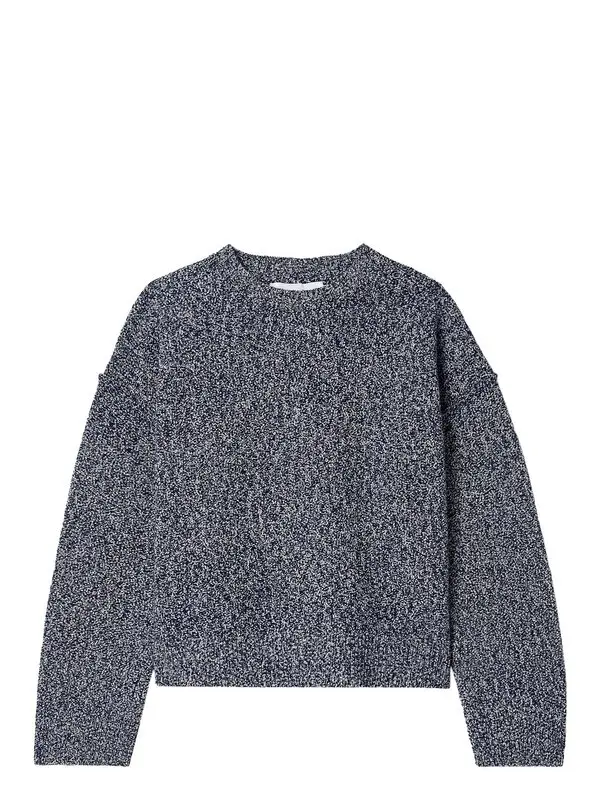 Proenza Schouler White Label Remy Marled Cotton-blend Sweater - Blue