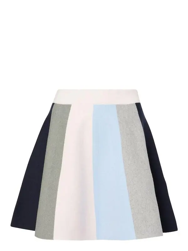 JW Anderson Colorblocked Cotton And Cashmere Miniskirt - Pink