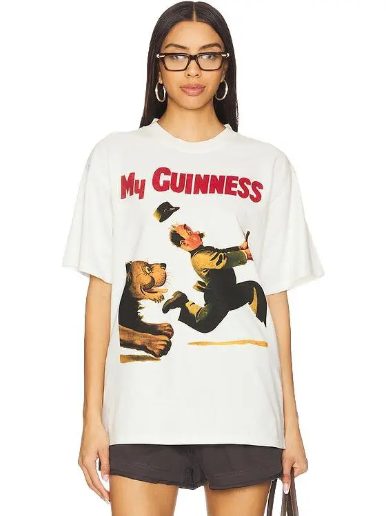 PHILCOS My Goodness My Guinness Boxy Tee In . Also - Cream