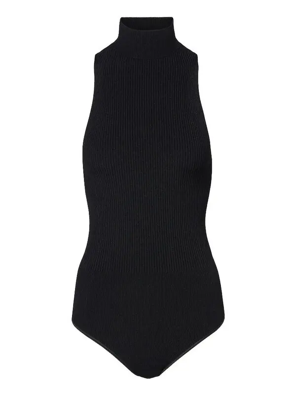 Alaïa Halterneck Jersey Bodysuit - Black