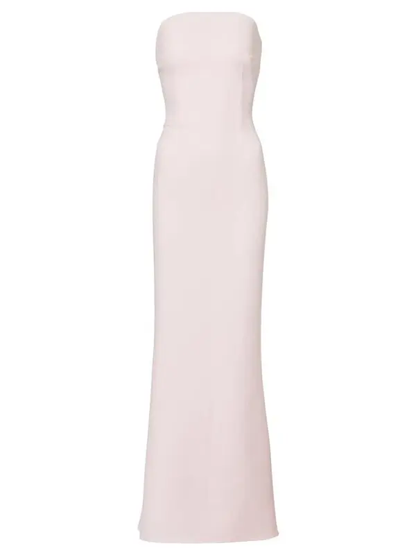 Safiyaa Sofie Embellished Crepe Bustier Gown - Pink