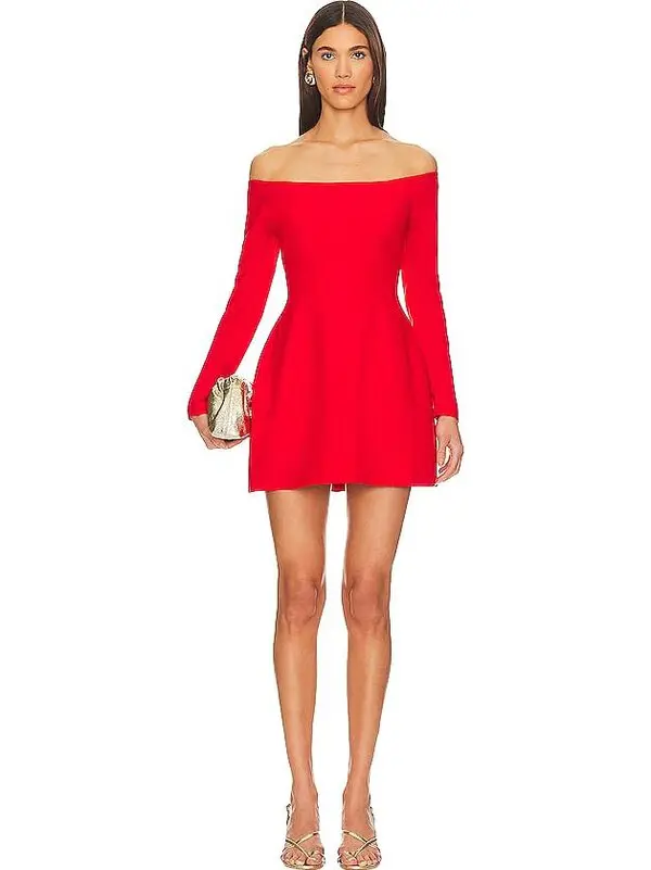 SELMACILEK Off-the-shoulder Mini Dress - Red