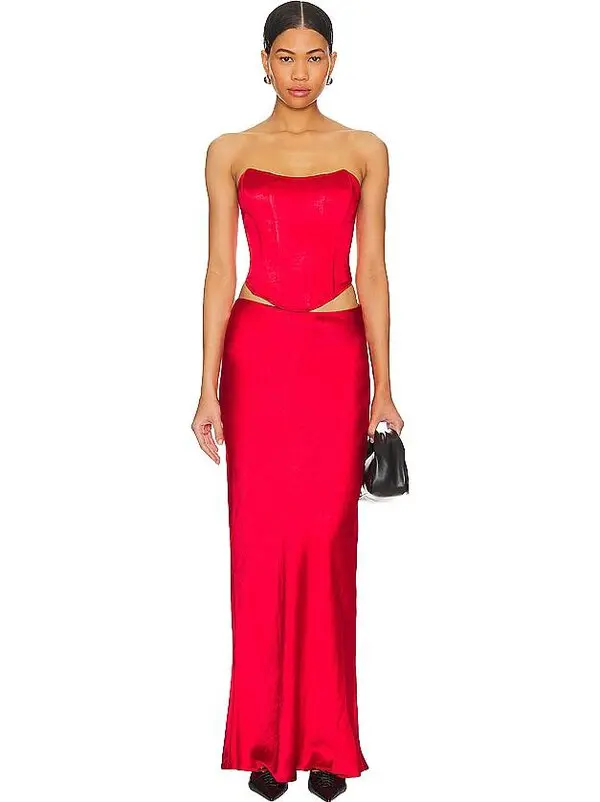 Superdown Calla Skirt Set - Red