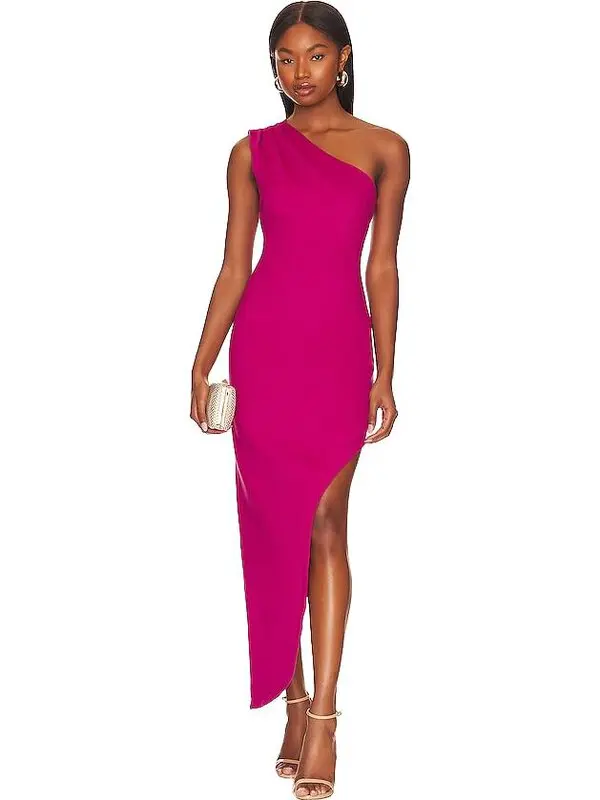ELLIATT Ellie One Shoulder Dress - Fuchsia