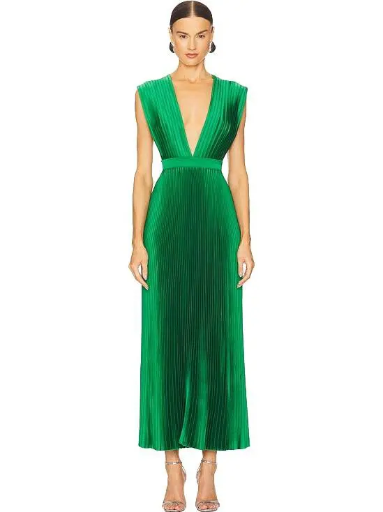 L'IDEE Gala Midi Dress In . Also - Green
