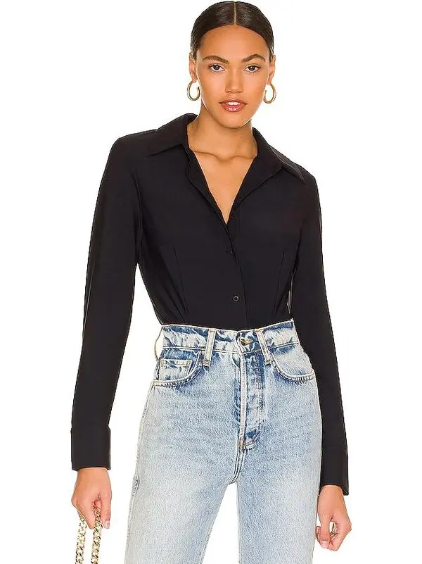 Commando Classic Button Down Bodysuit In . Also - Black