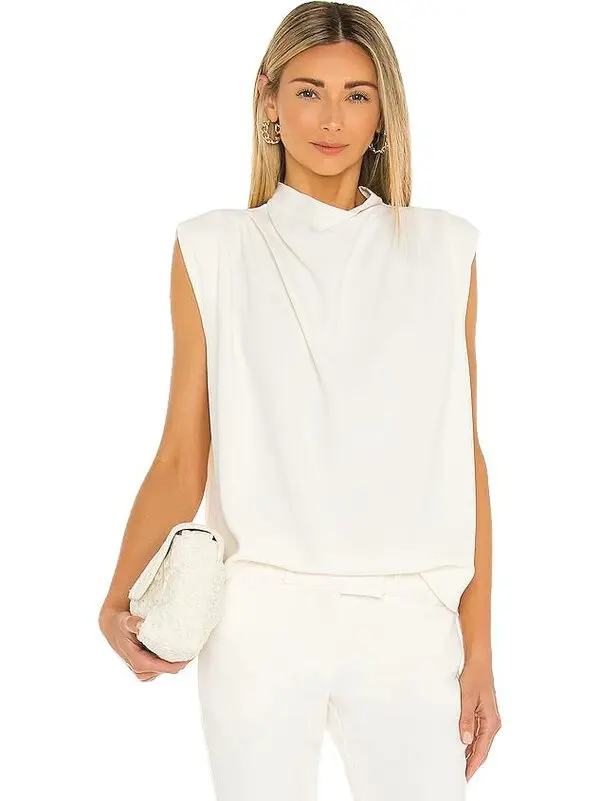 Amanda Uprichard Sleeveless Fabienne Top - Ivory