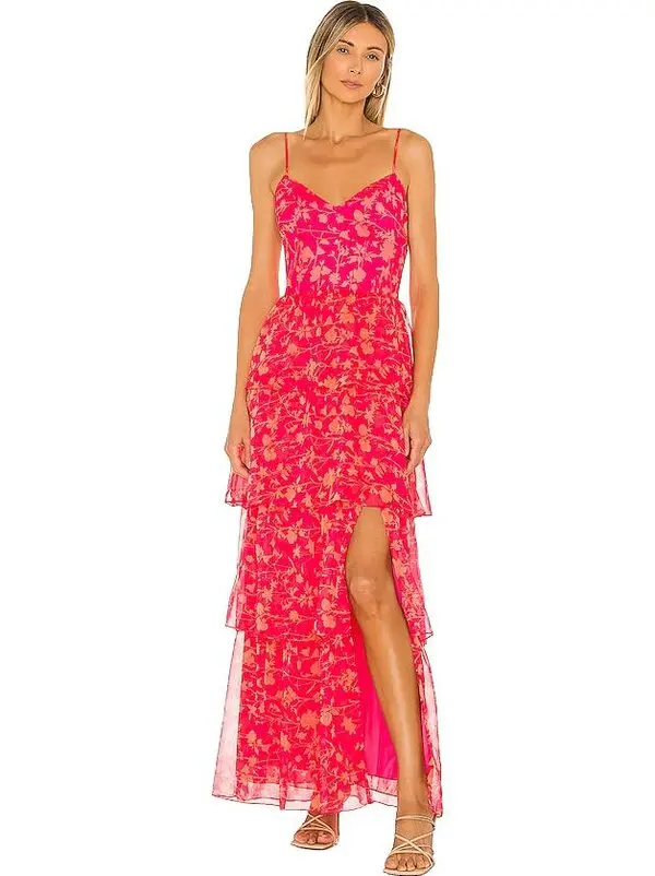 Amanda Uprichard Thaddea Maxi Dress In . Also - Fuchsia