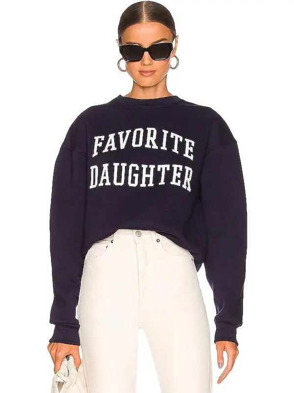 FAVORITE DAUGHTER The Collegiate Sweatshirt In . Also - Navy