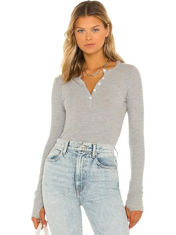 Michael Lauren Vance Henley Tee - Light Grey
