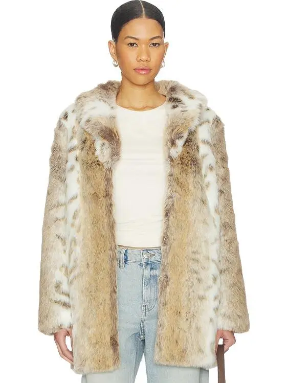 Majorelle Tatiana Faux Fur Coat In . Also - Multi