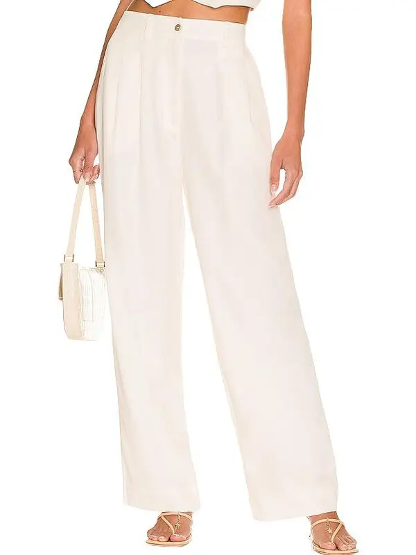 Donni. Pleated Trouser In . Also - Cream