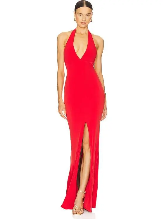 NOOKIE Illegal Halter Gown - Red