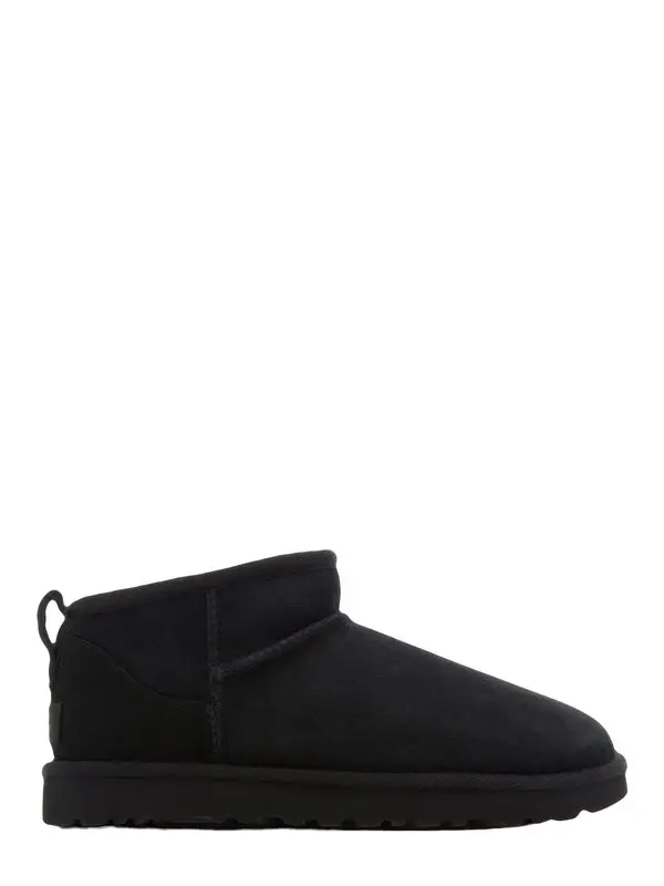 UGG Classic Ultra Mini Sheepskin Ankle Boots - Black