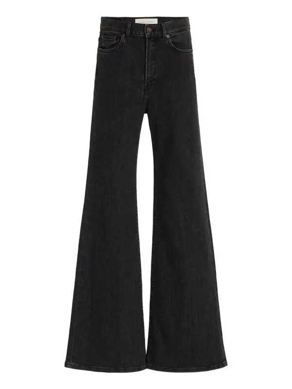 JEANERICA High-rise Flared-leg Stretch Jeans - Black