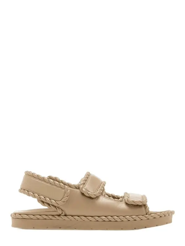 Bottega Veneta Jack Leather Slingback Sandals - Neutral