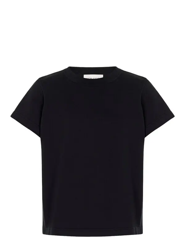 HIGH SPORT Raff Cotton-blend Knit Crewneck T-shirt - Black