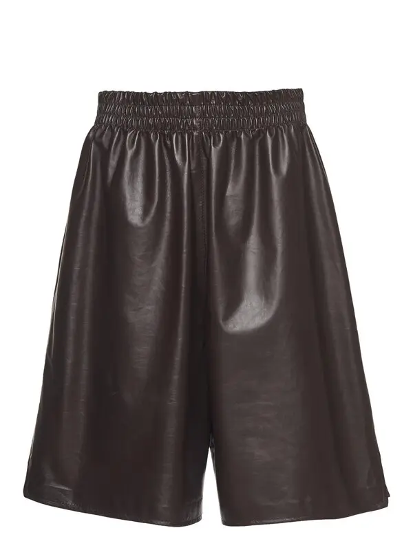 Bottega Veneta Leather Boxer Shorts - Brown