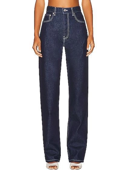 EB DENIM High Rise Straight Jeans - Midnight