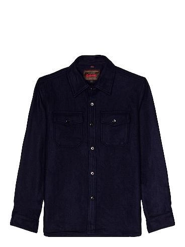 SCHOTT Cpo Wool Shirt - Blue