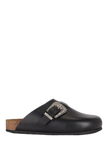 Saint Laurent Western Buckles Mule - Noir