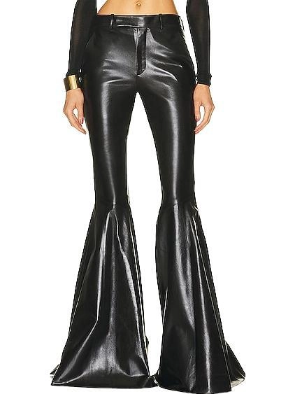 Saint Laurent Wide Leg Flare Trousers - Noir