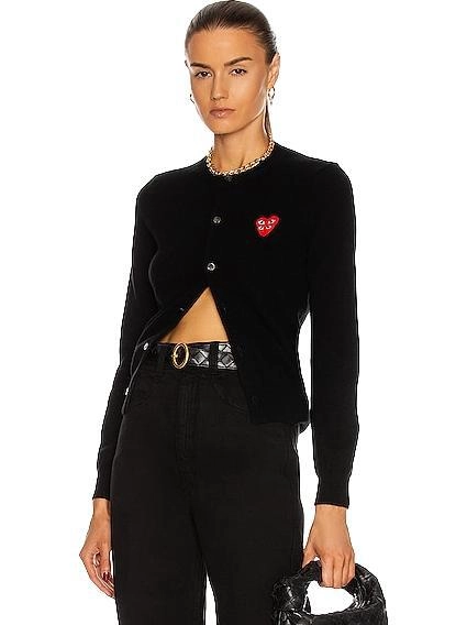 Play Comme Des Garcon Cardigan - Black